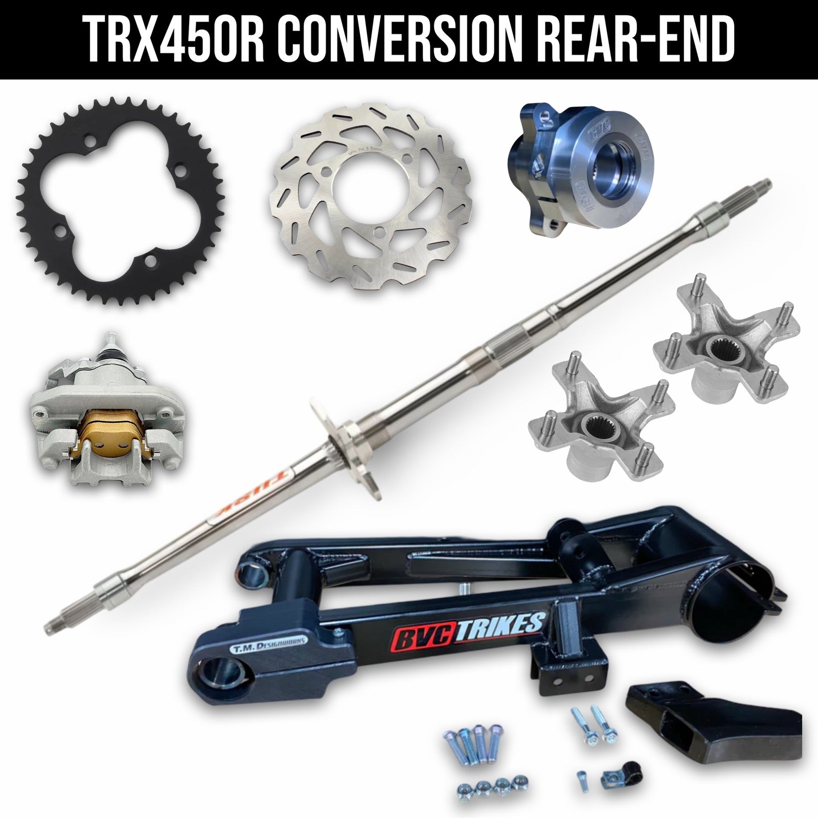 ATC350X / TRX450R Swingarm Conversion Rear End Build Your Kit – BVC TRIKES